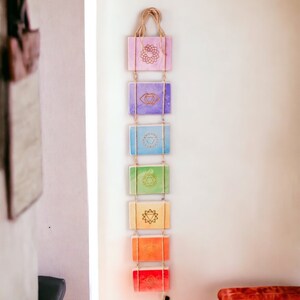 Handmade Chakra Wall Hanging Chakra Wall Art Chakra Art Colorful Chakra ...