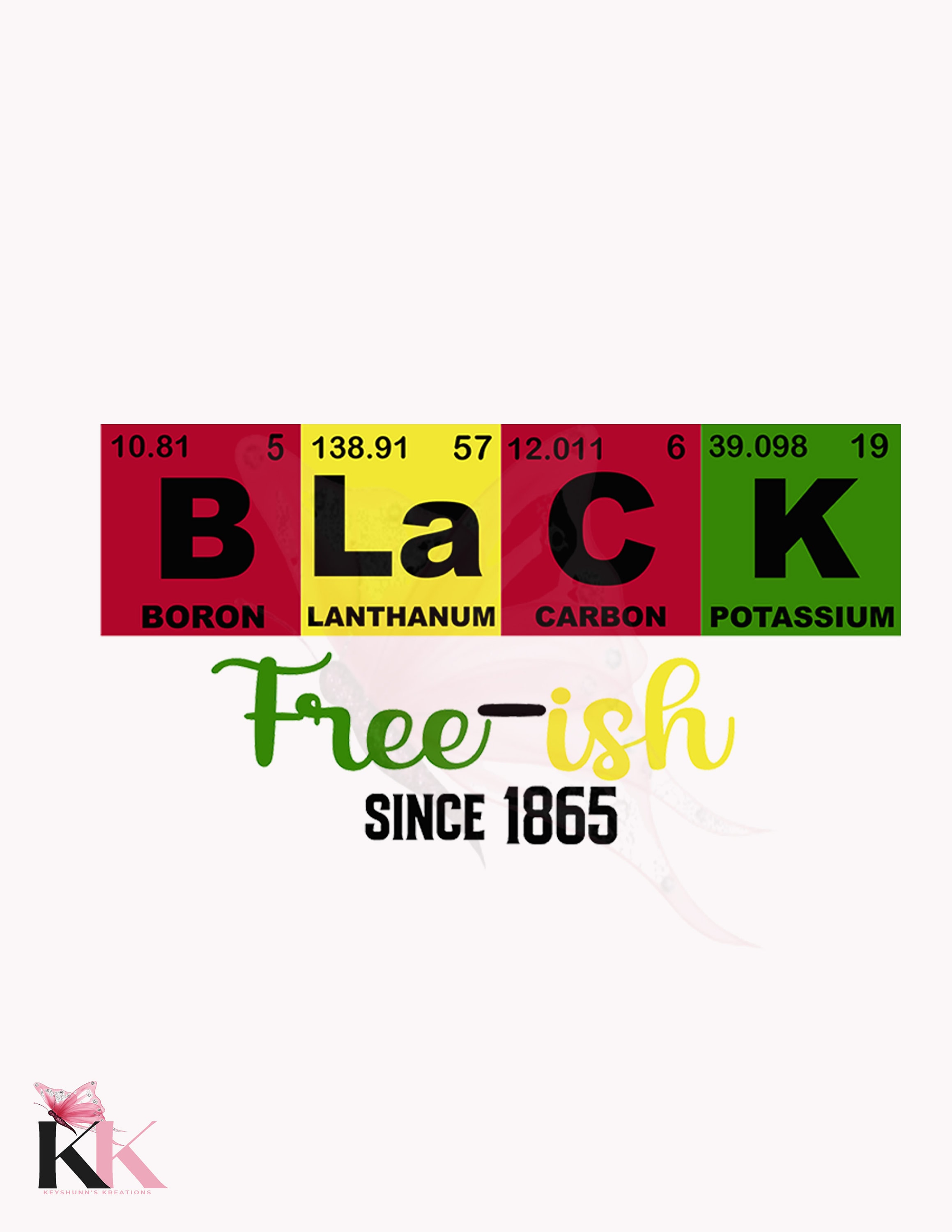 Black Periodic Table Svg/png/jpg, Juneteenth 1865, Black History Month ...