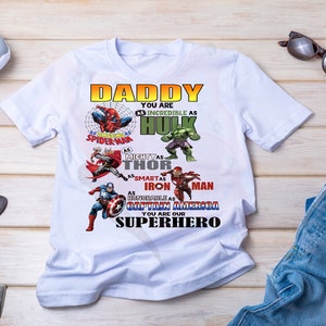 Daddy You Are Our Superhero PNG/JPG/PDF, Father's Day Gift, Sublimation, Marvel Comics - Etsy