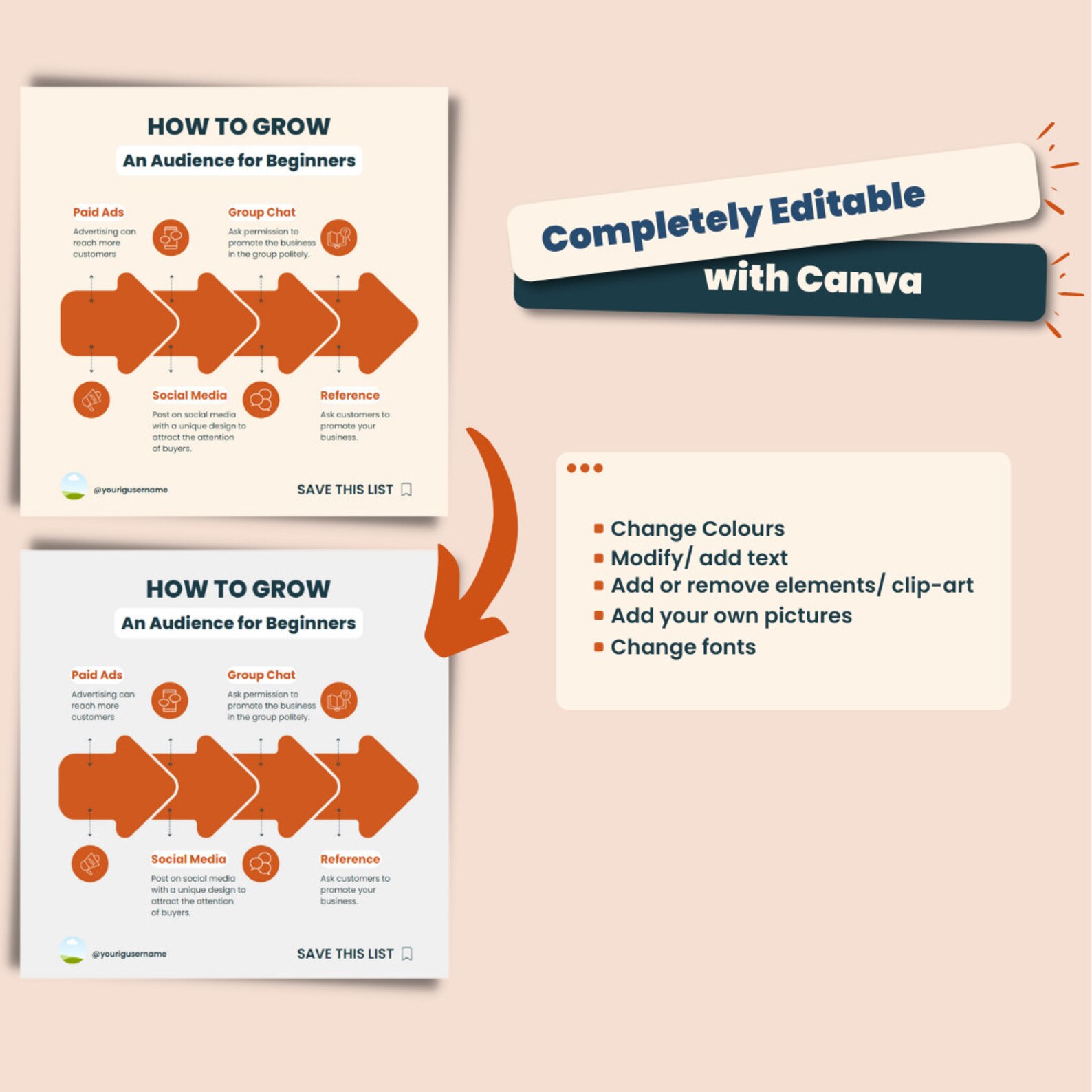 100 Instagram Templates | Digital Marketing Social Media Post Templates ...