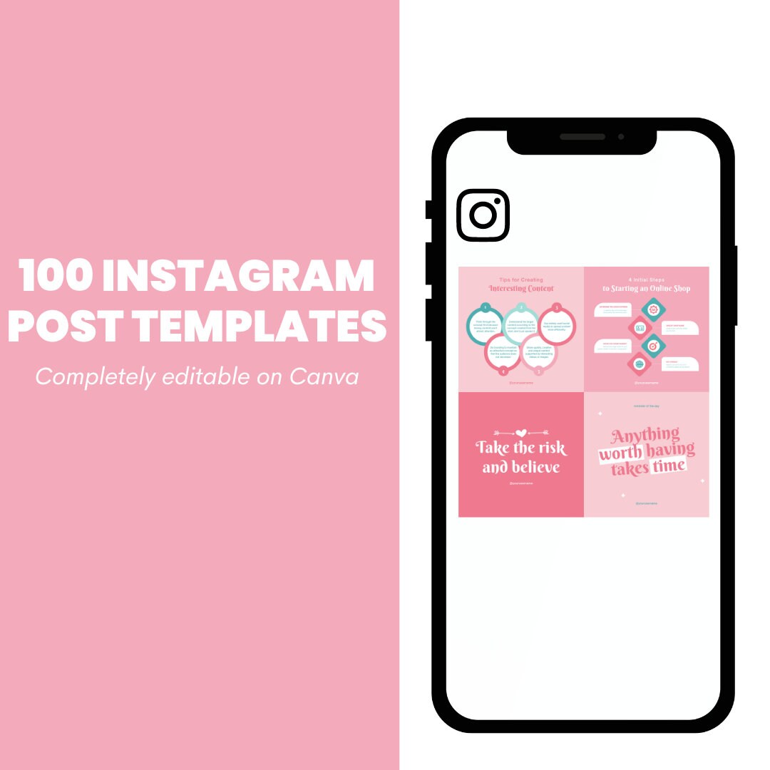 100 Instagram Templates | Digital Marketing Social Media Post Templates ...