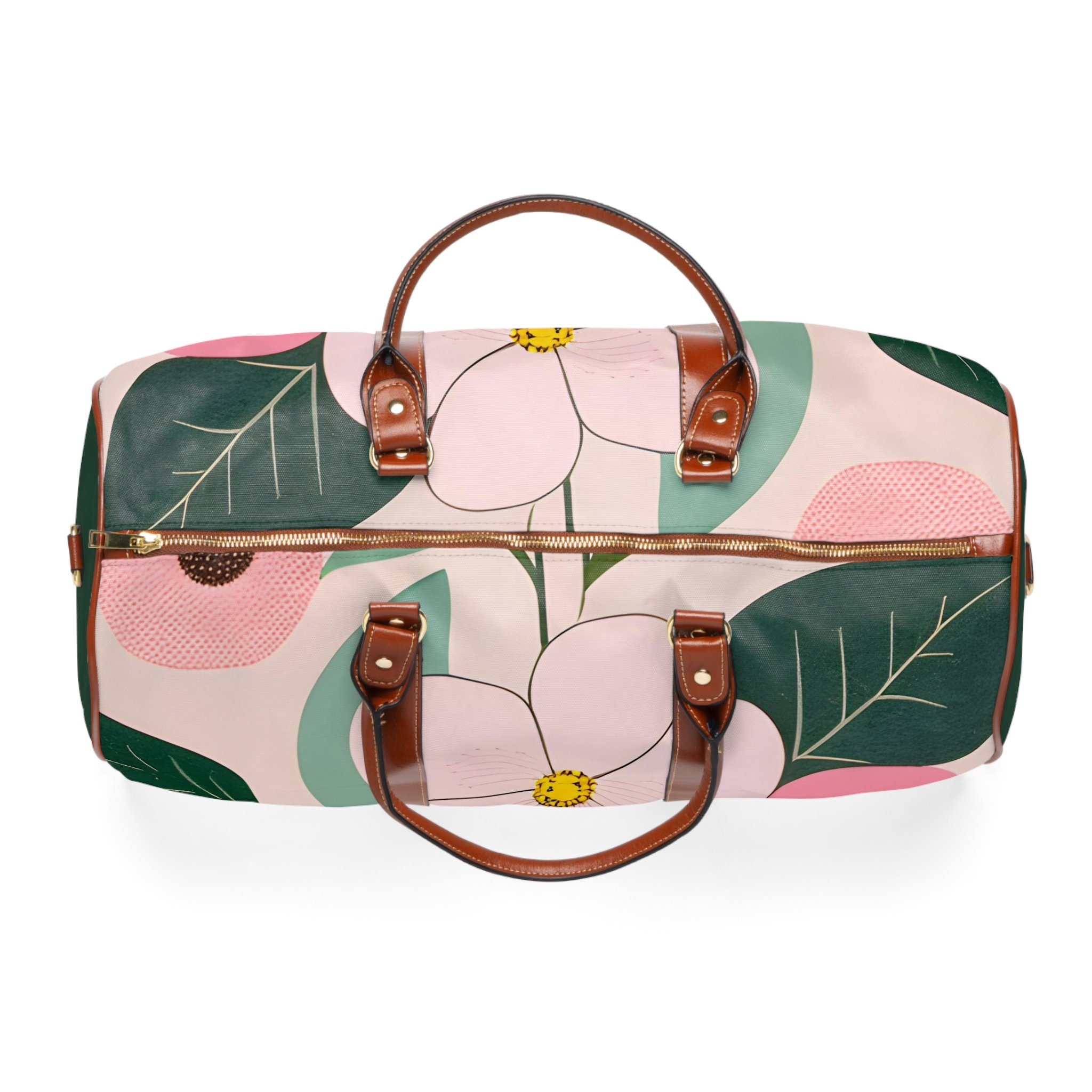 Pink Flower Weekender Travel Bag, Overnight Bag, Duffle Bag, Carry on ...