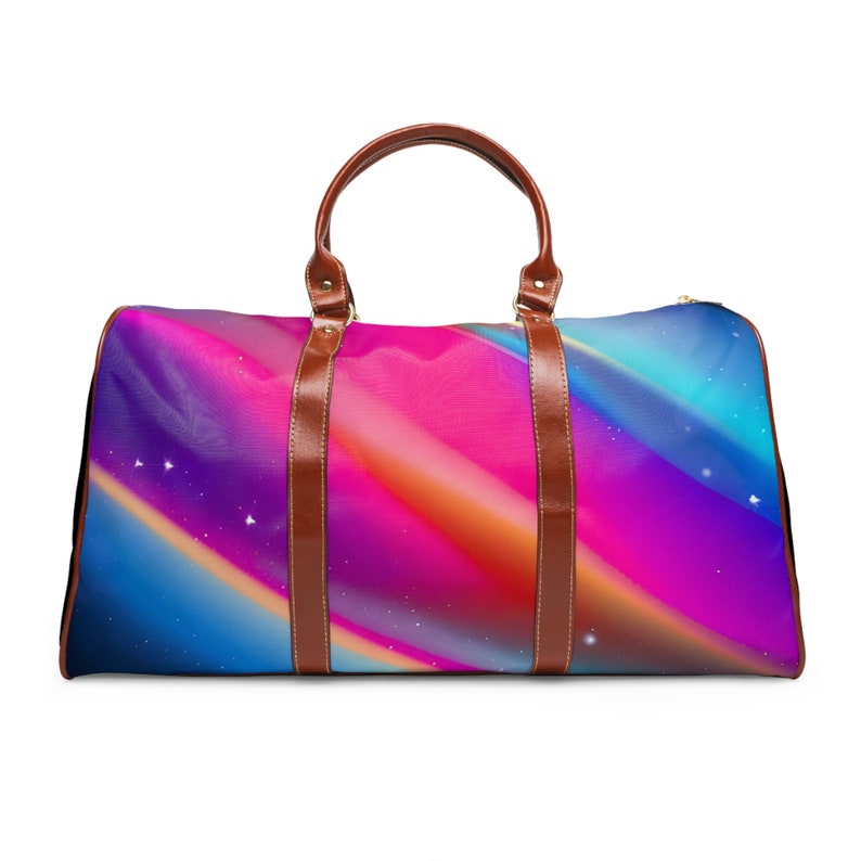 Galactic Space Rainbow Suitcase, Waterproof Weekender Travel Bag ...