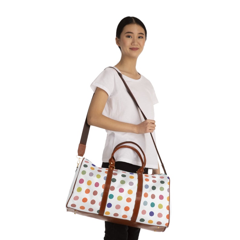 Polka Dot Suitcase, Waterproof Weekender Travel Bag, Overnight Bag ...
