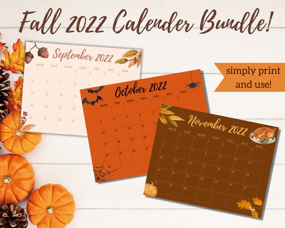 Calendar October November 2022