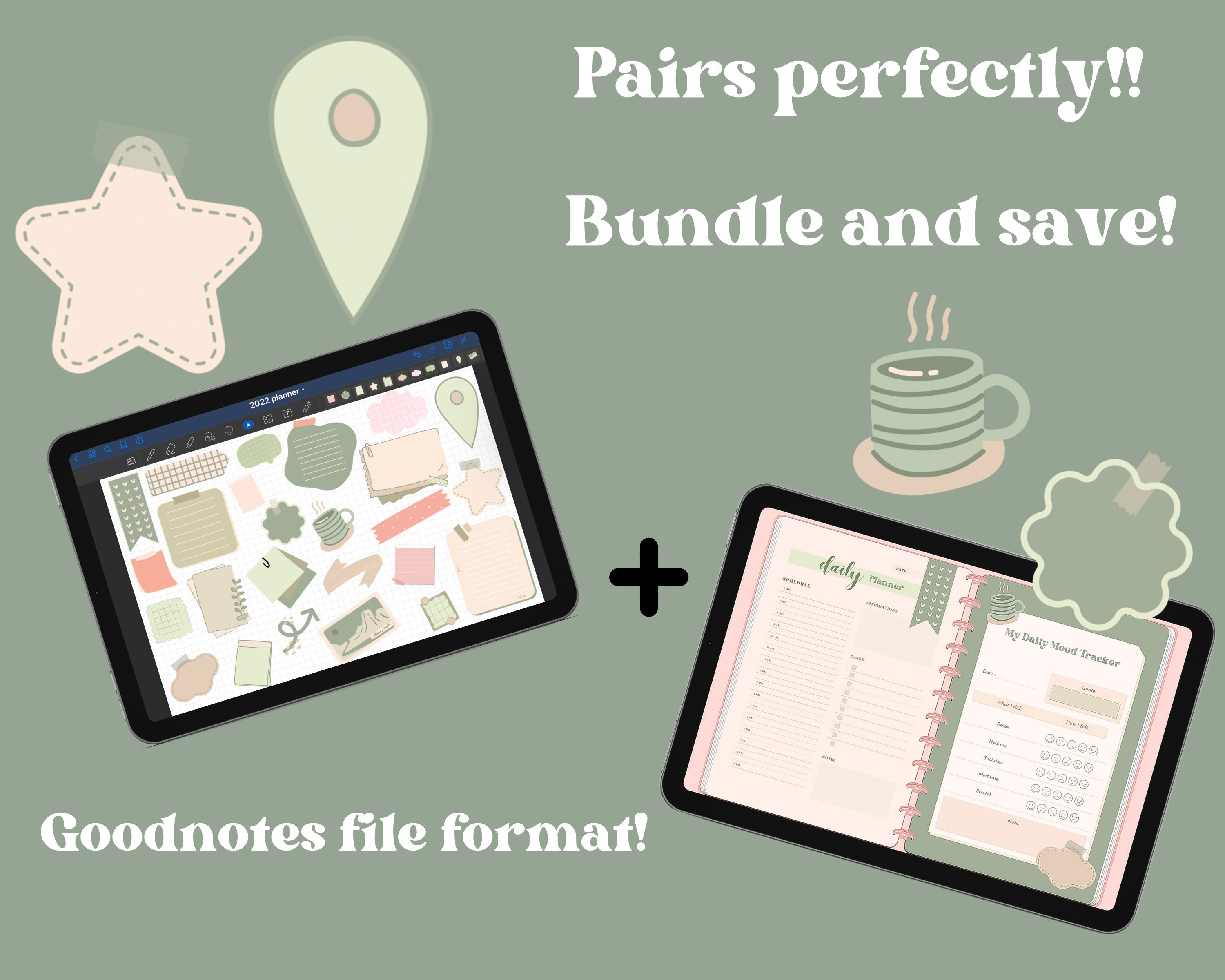 Goodnotes Precropped, Cute Digital Stickers, Goodnotes Stickers ...