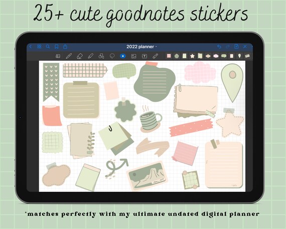 Goodnotes Precropped Cute Digital Stickers Goodnotes - Etsy