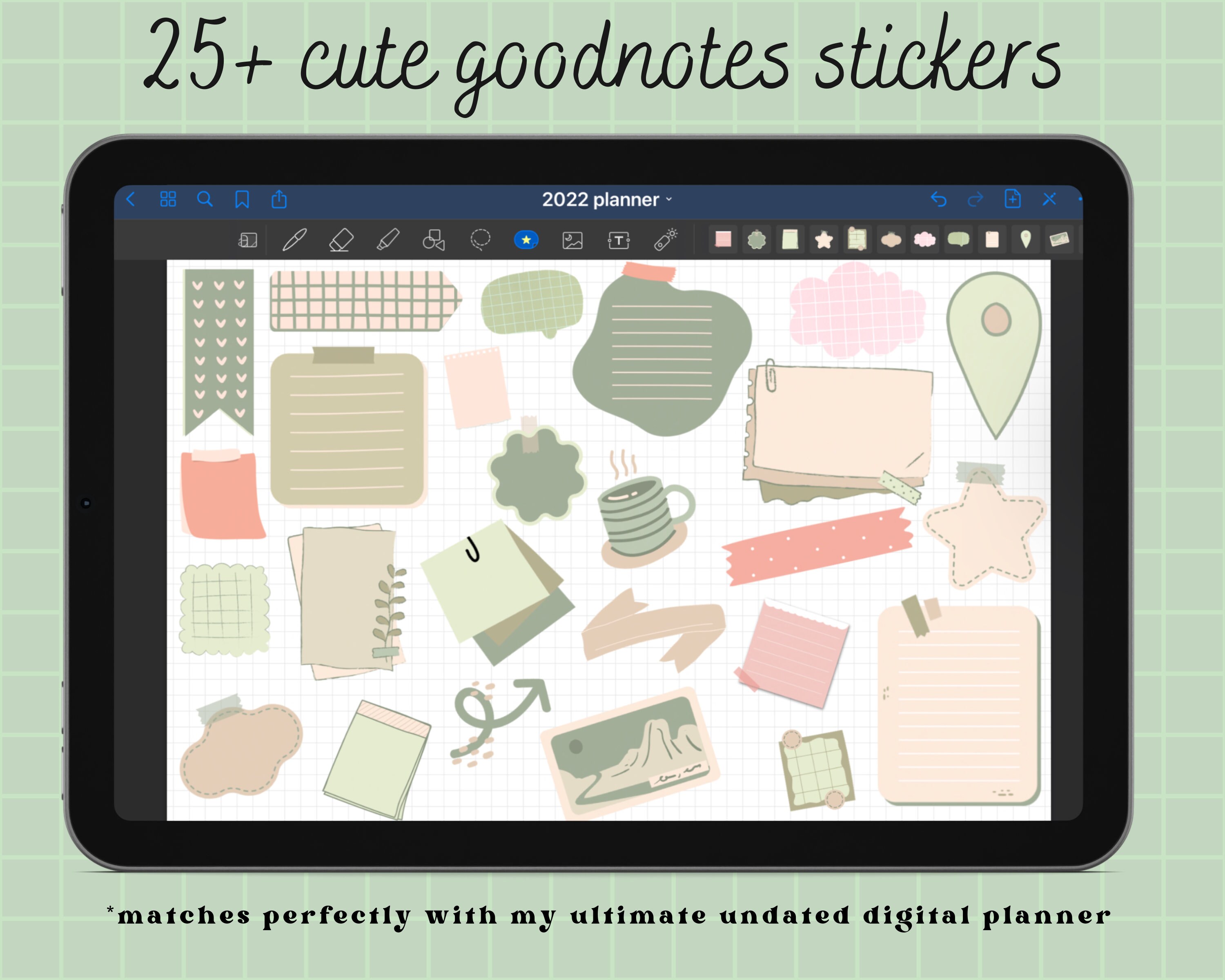 Goodnotes Precropped, Cute Digital Stickers, Goodnotes Stickers ...