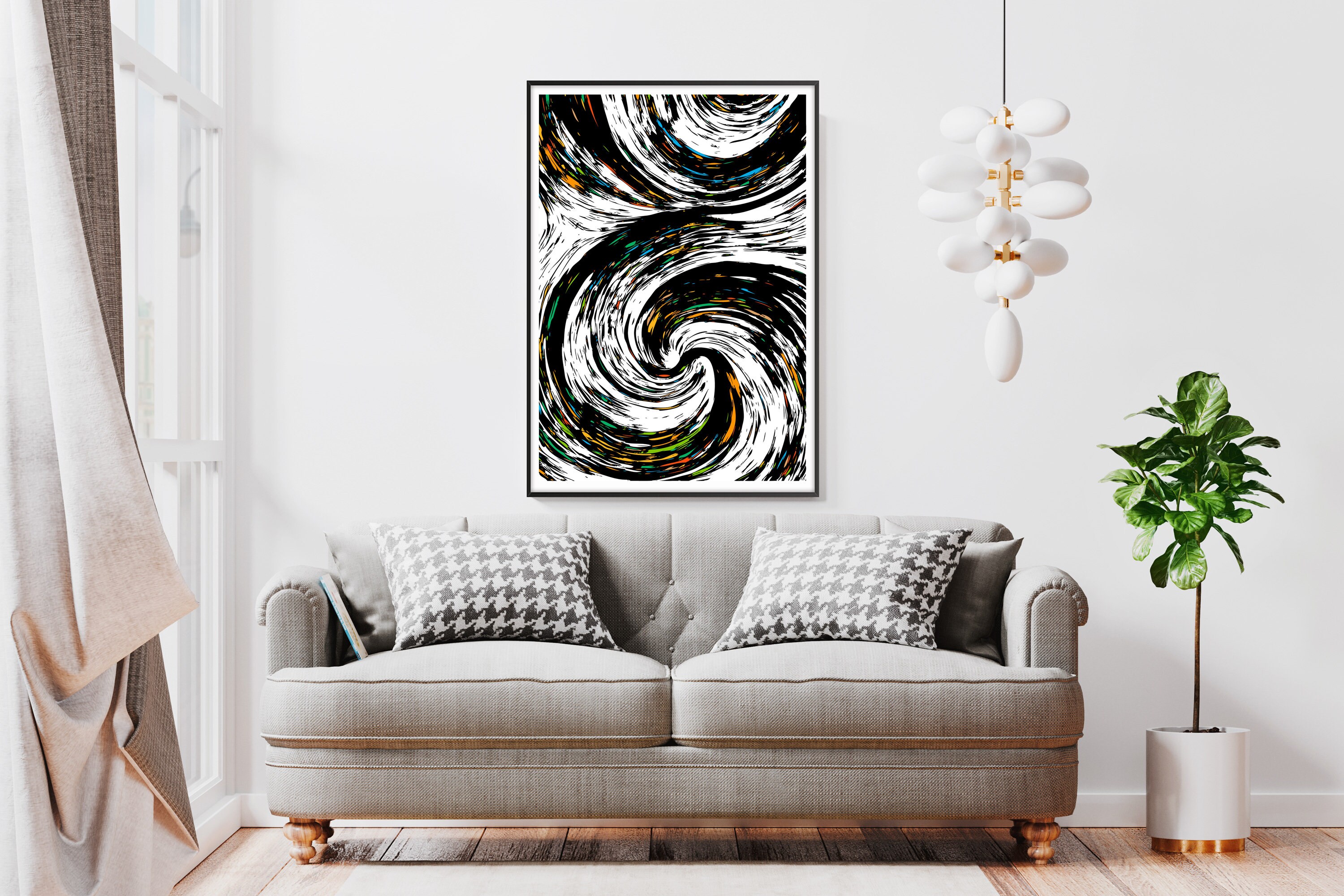 Abstract Poster no. 3, Vortex Poster, Minimalist Design, Organic Poster ...