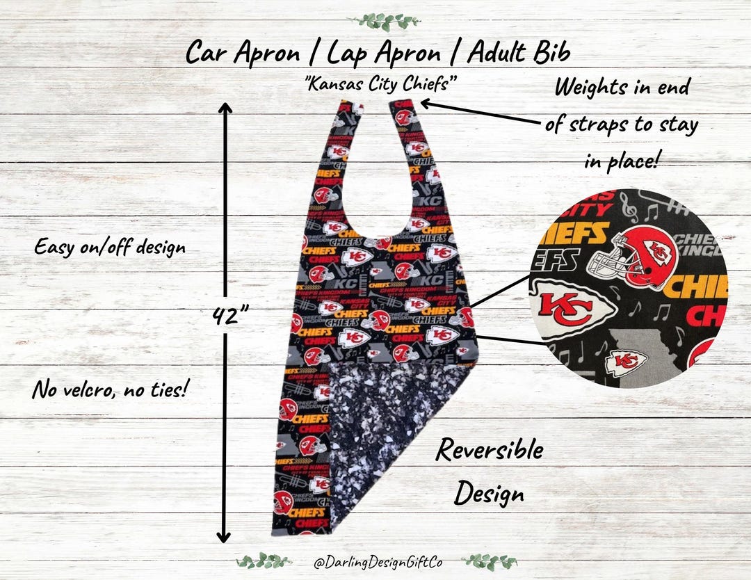 Kansas City Chiefs Adult Bib: Extra Long Weighted Apron - Etsy