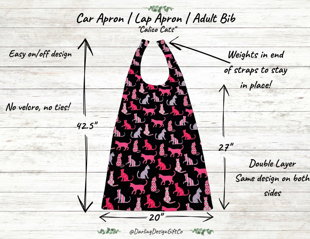 Extra Long Adult Bib | Car Apron | Car Bib | Elderly Gifts | Christmas ...