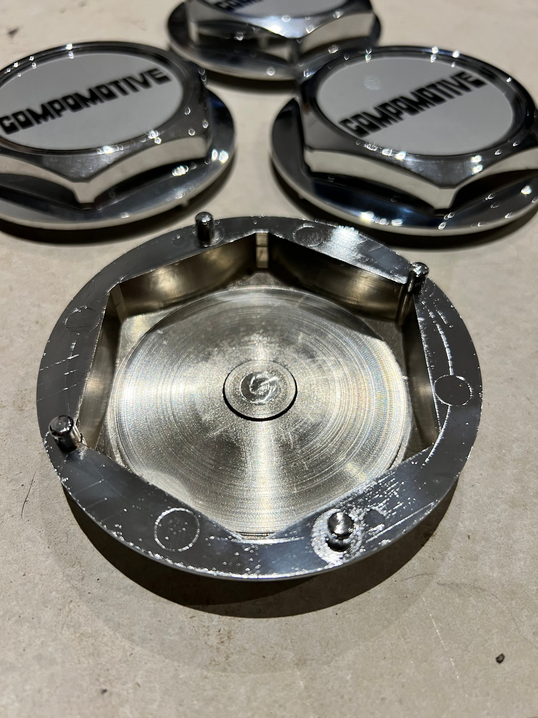 New Old Stock Genuine Compomotive Silver Black Centre Cap Decals (4) - Etsy