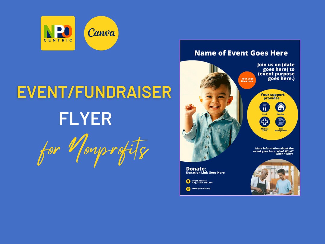 Nonprofit Event Flyer Canva Flyer EDITABLE Fundraiser Etsy nonprofit-event-flyer-canva-flyer-editable-fundraiser-etsy