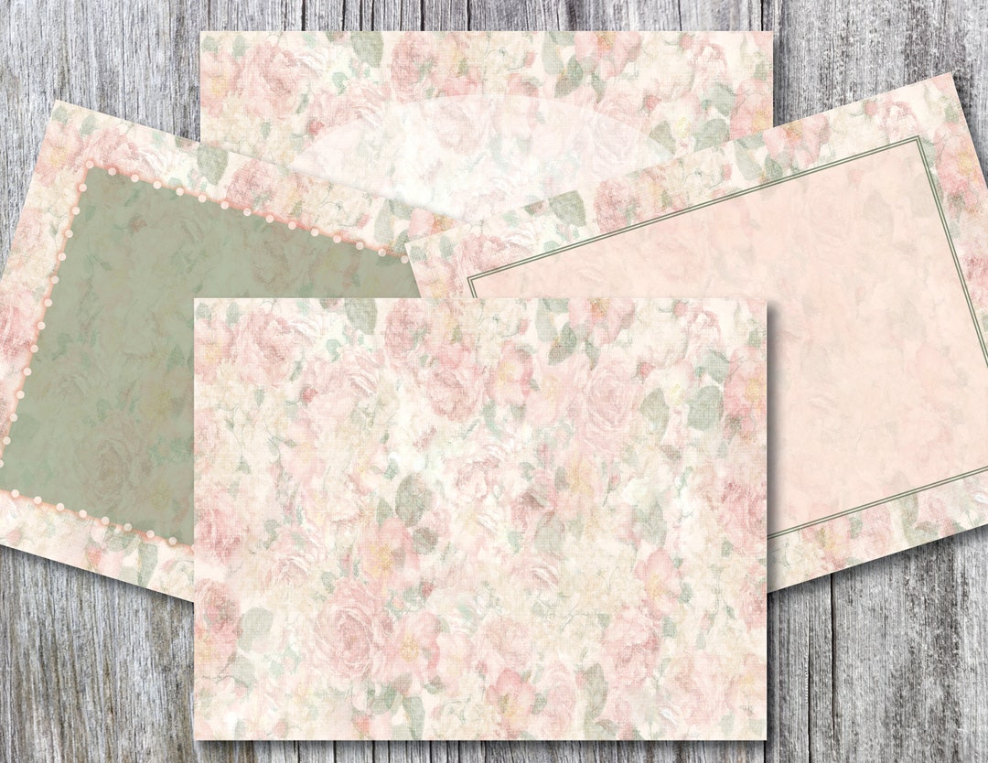 Digital Background Paper | Printable Downloadable Full 8.5x11" Sheets ...