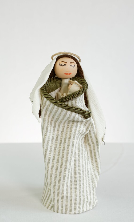 Virgin Mary Christmas Tree Topper Holding Baby Jesus Tree - Etsy