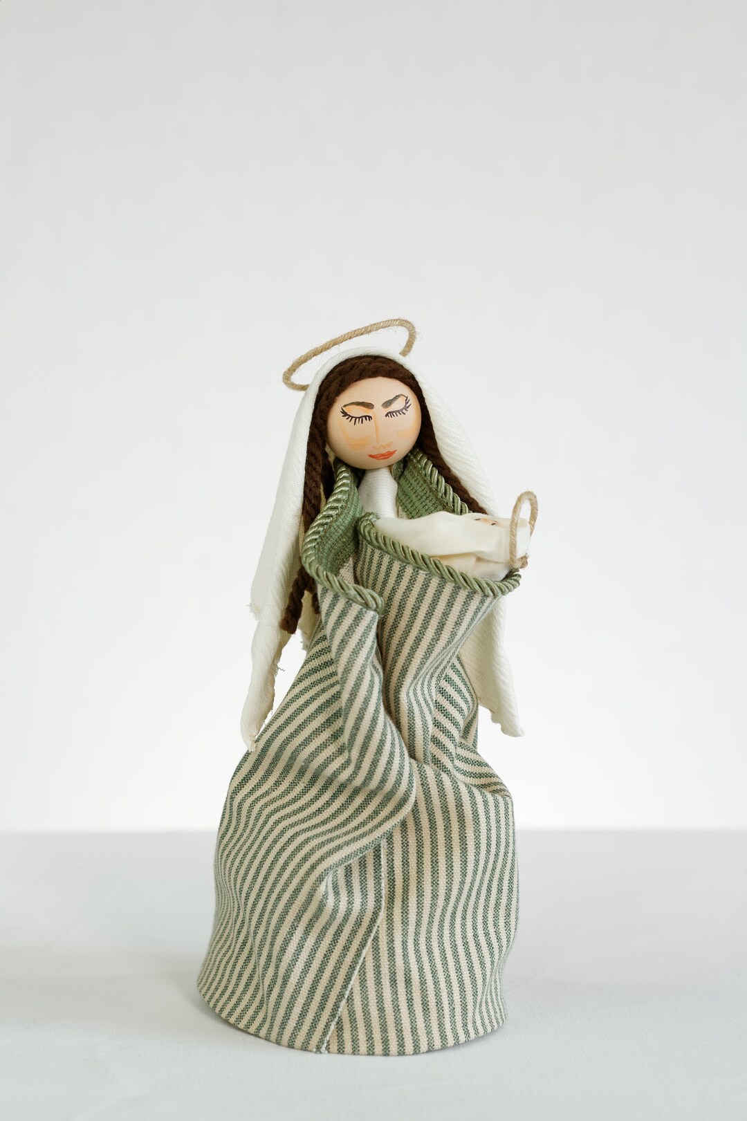 Virgin Mary Christmas Tree Topper Holding Baby Jesus Tree Decor Made in ...