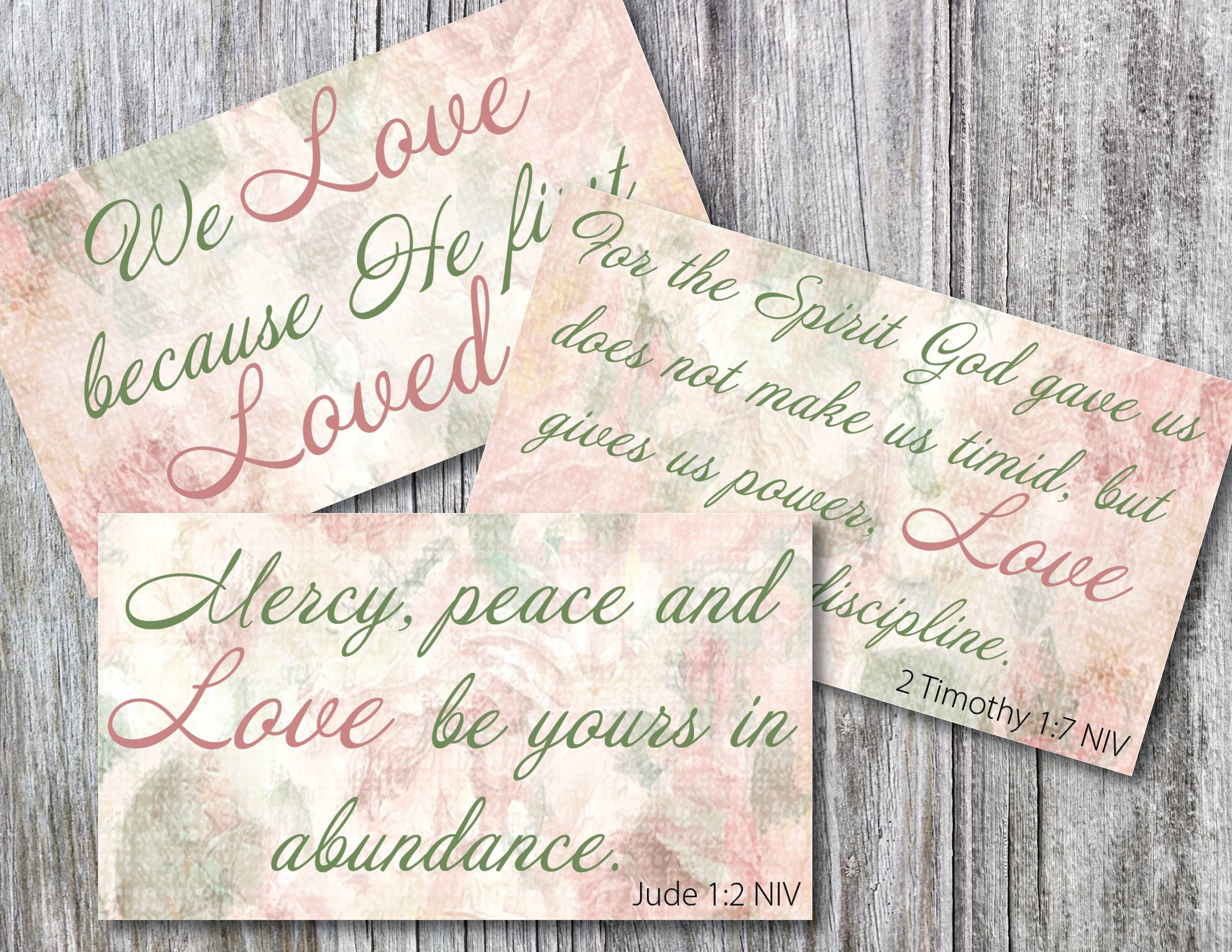 Bible Love Verses | Scripture Memory Printable Downloadable 2”x3.5 ...