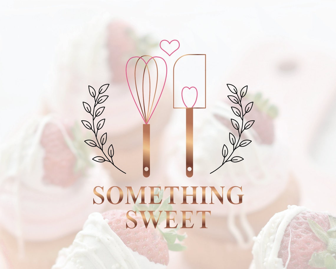 Custom Logo Design Glitter Gold Cake Bakery Logo Cupcake - Etsy