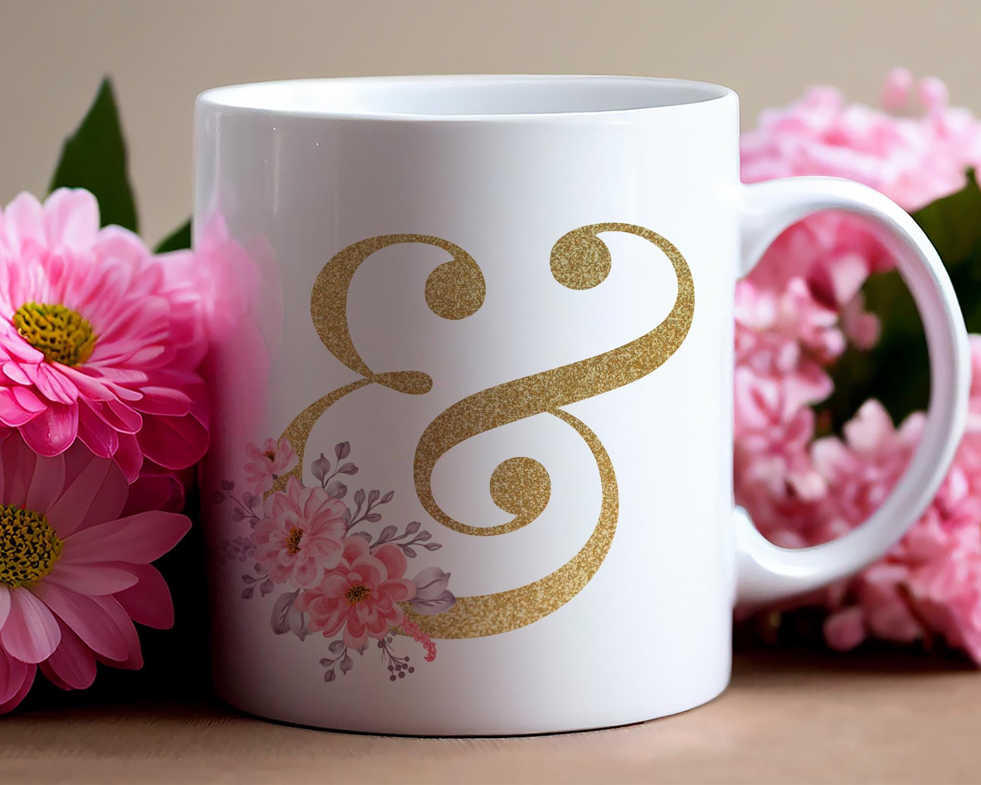 Watercolor Floral Alphabet Clipart, Monogram Initials PNG, Boho Letters ...