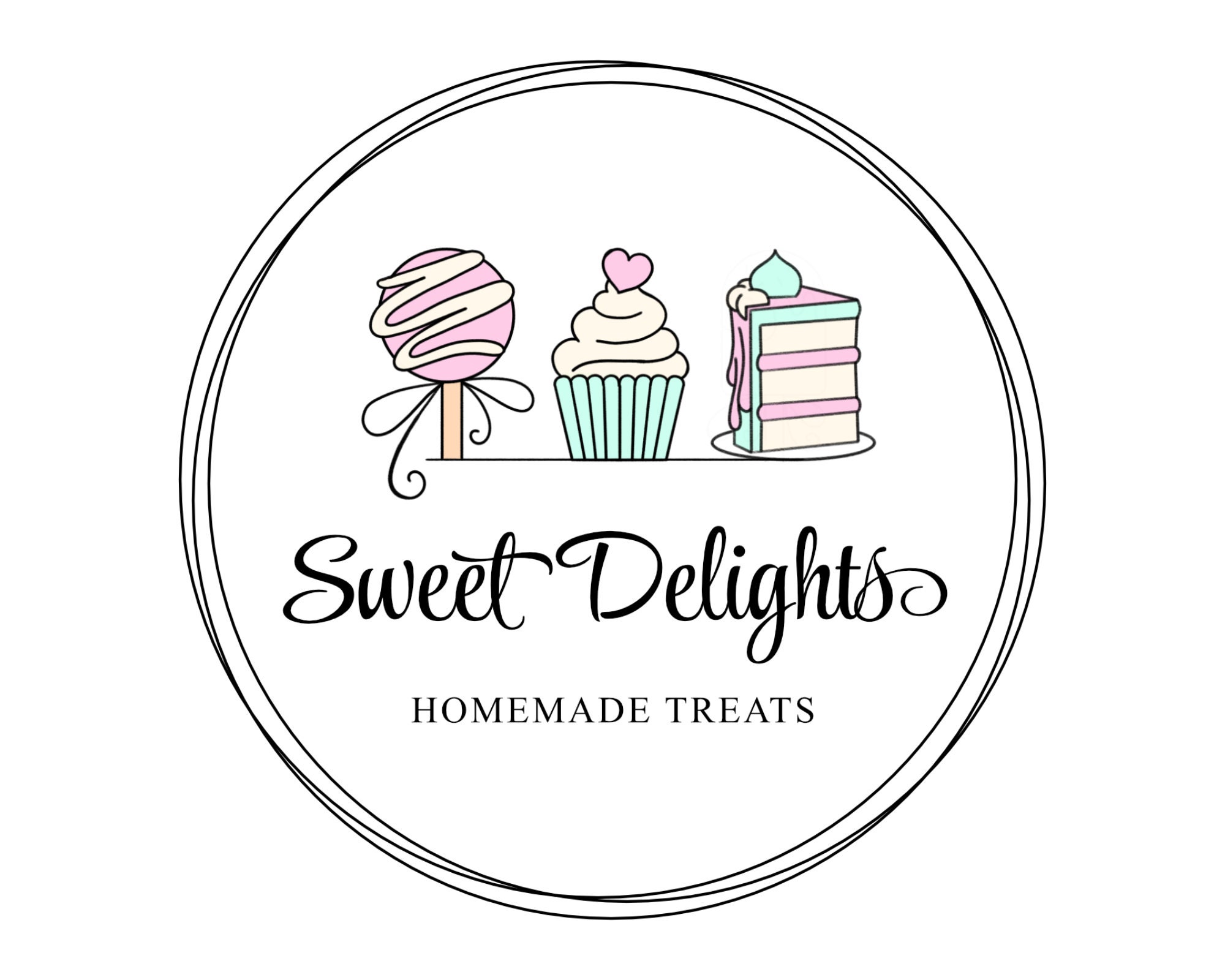 Custom Logo Design, Glitter Gold, Cake Bakery Logo, Cupcake Business ...