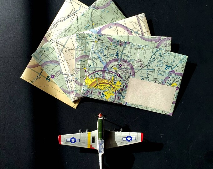 Omaha Aviation Sectional Chart Envelopes + Cards, Robert Style, 3.75 X ...