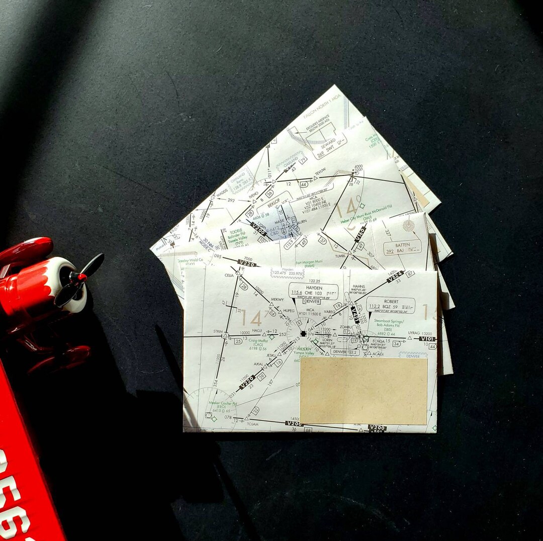 IFR Low Aviation Sectional Chart Envelopes Cards Robert - Etsy