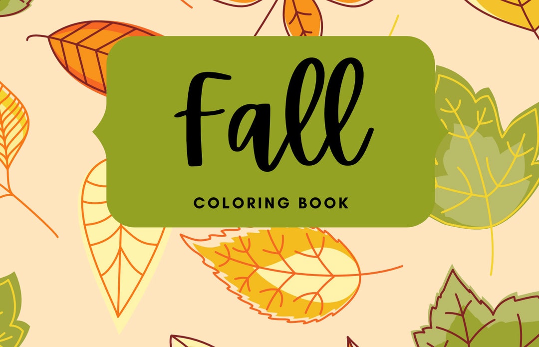 Fall Coloring Book/ Digital/ Instant Download/ 52 Pages - Etsy