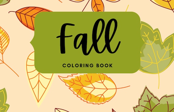 Fall Coloring Book/ Digital/ Instant Download/ 52 Pages - Etsy Canada