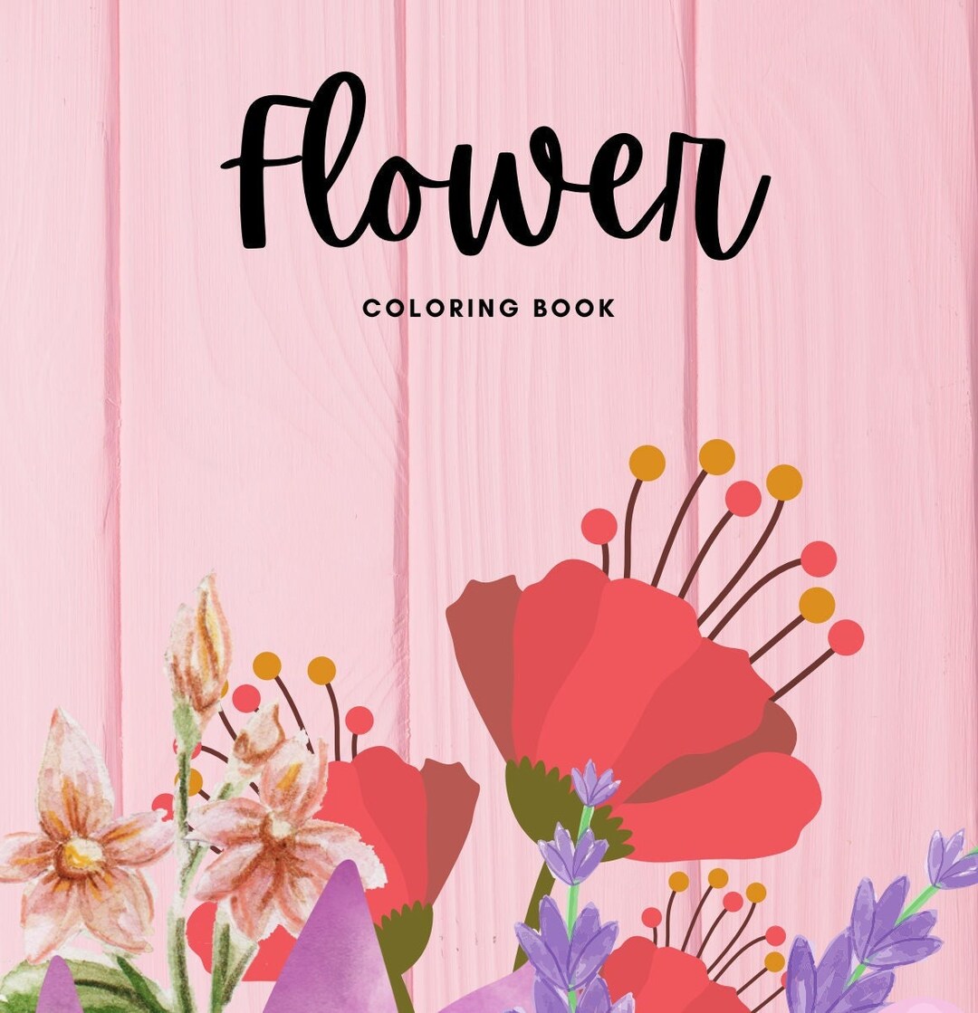 Flower Coloring Book/ Digital/ Instant Download/ 40 Pages - Etsy