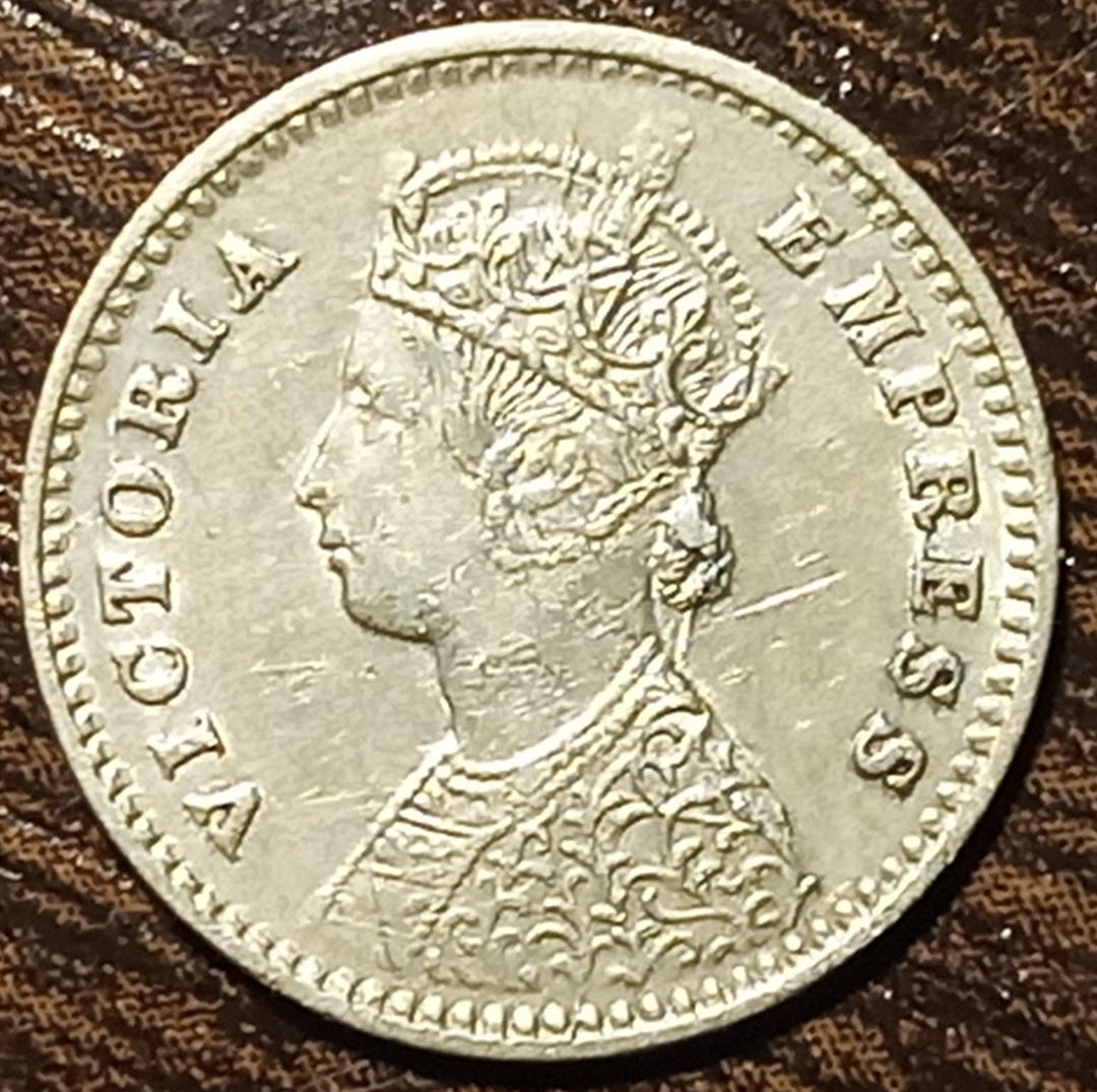 1892 India Silver 2 Anna Brilliant Full Bold Date! - Etsy