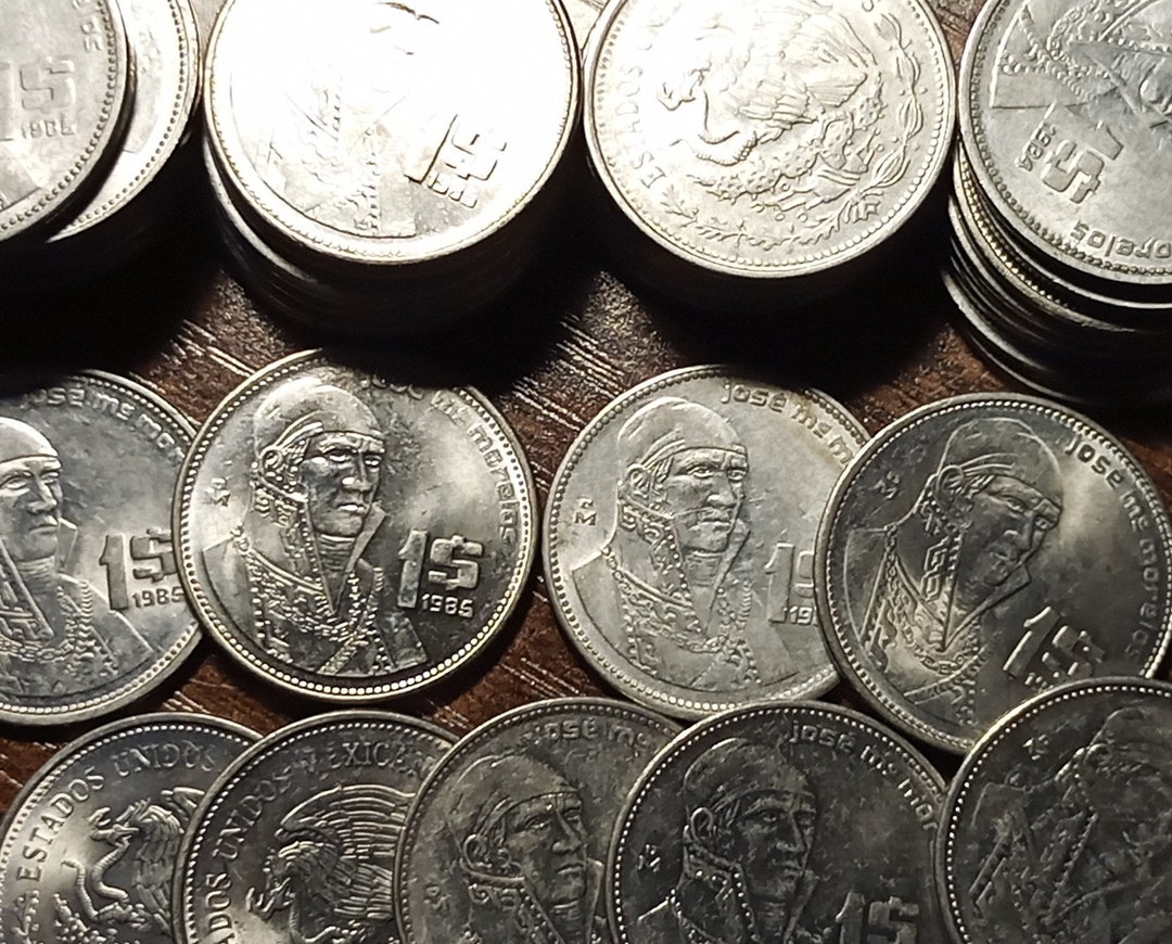 1980's Mexico Pesos 50 Coins Full Bold Dates! - Etsy