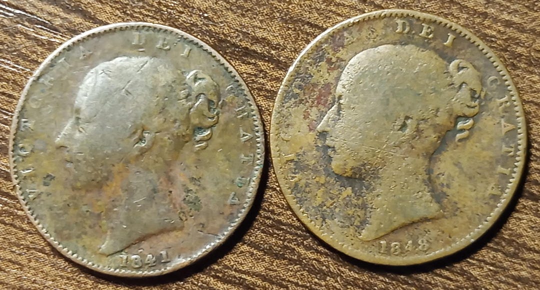 1841 & 1848 British Farthing Full Bold Dates - Etsy