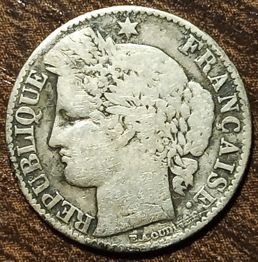 1871 France Silver 50 Centimes Full Bold Date! - Etsy