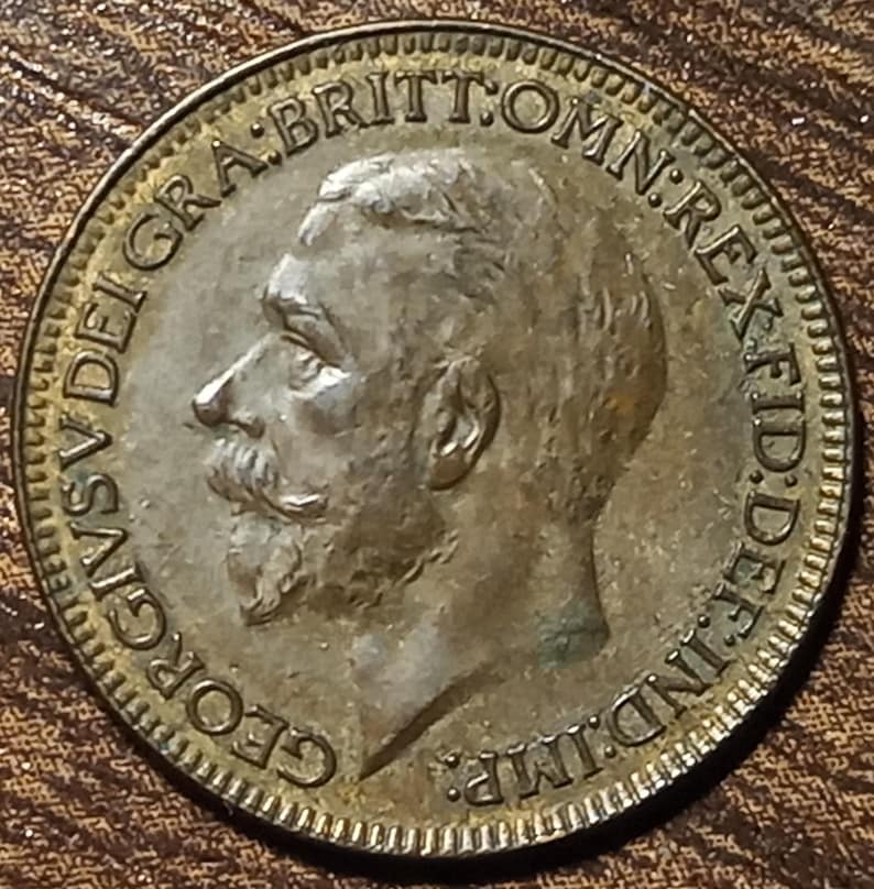 1927 British One Farthing Coin Full Bold Date! - Etsy