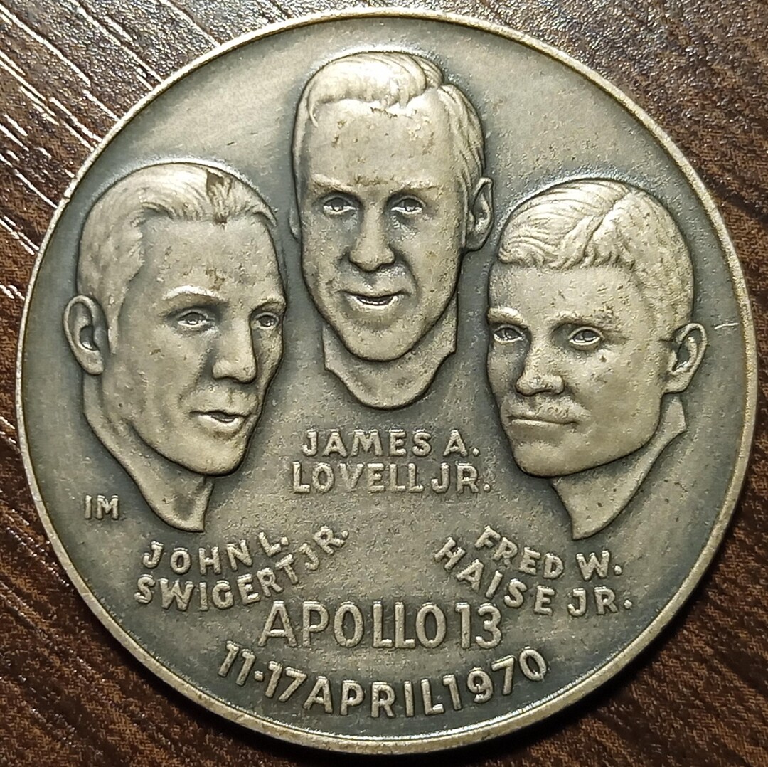 1970 Apollo 13 Pewter Medallion #ed 999/1000 Odyssey Return Full Bold ...