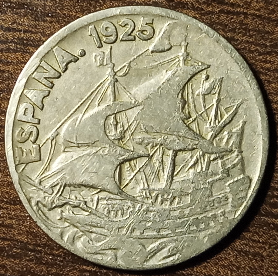 1925 Spain 25 Centimos Full Bold Date! - Etsy