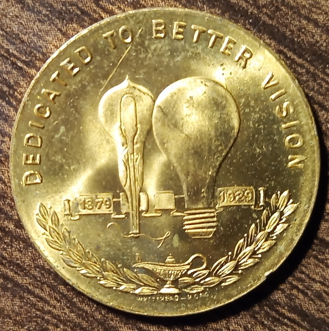 1929 USA Edison Light's Jubilee Token Brilliant - Etsy