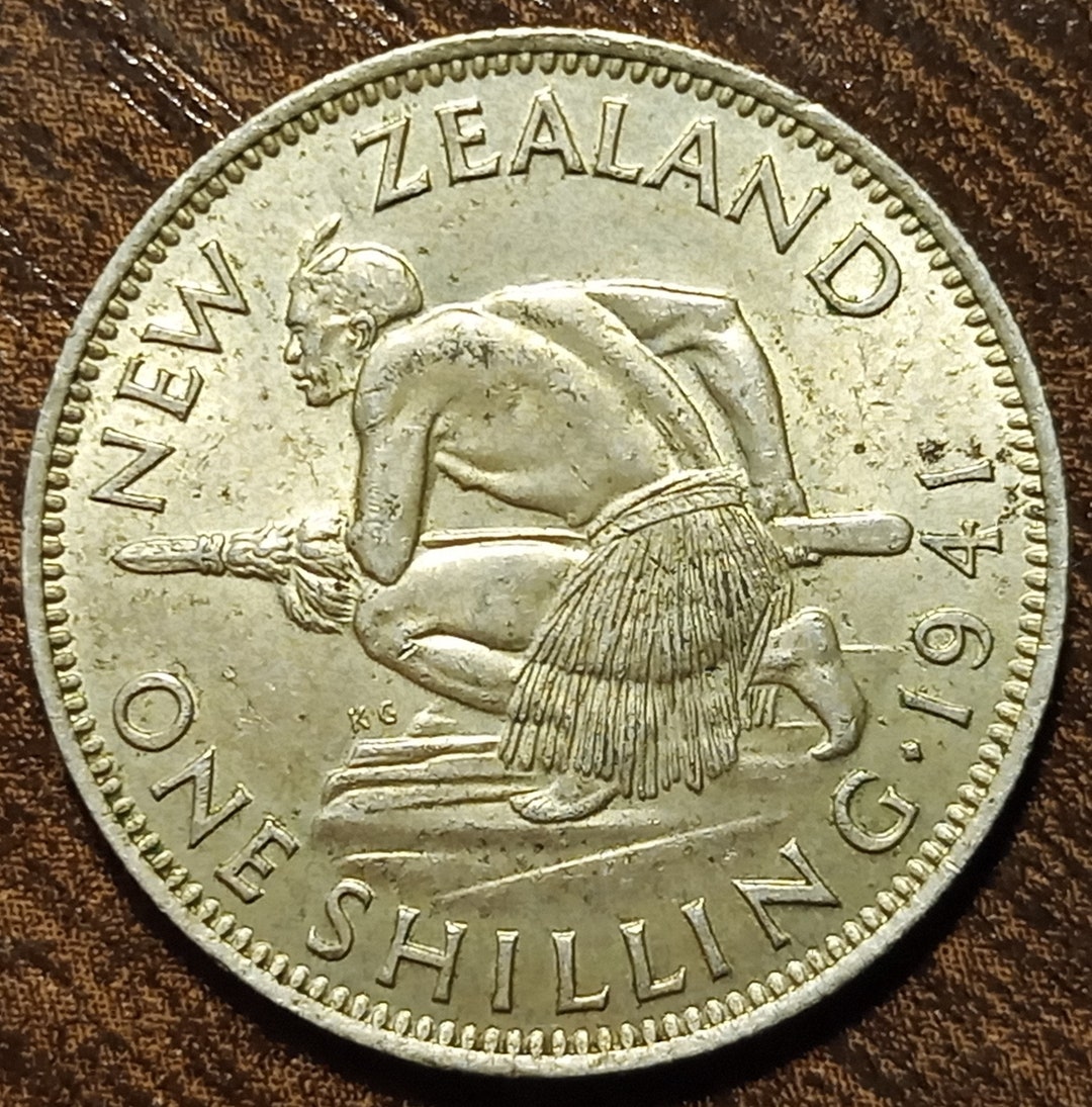 1941 New Zealand Silver Shilling Coin Low Mintage! - Etsy
