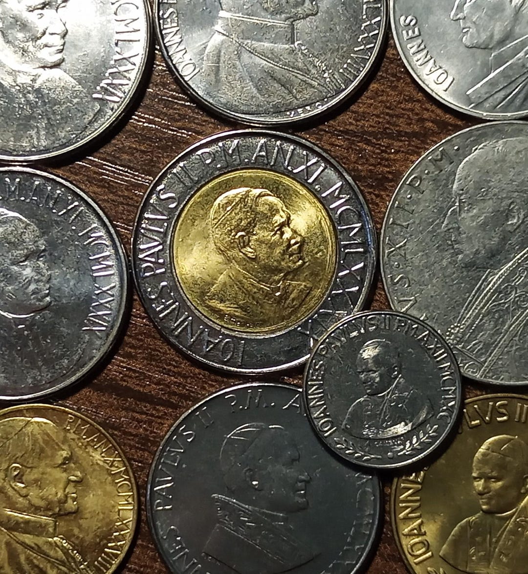 1900's Vatican Italian Lire 10 Coins Brilliant Full Bold Dates! - Etsy