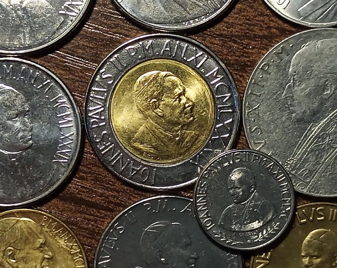 1900's Vatican Italian Lire 10 Coins Brilliant Full Bold Dates! - Etsy