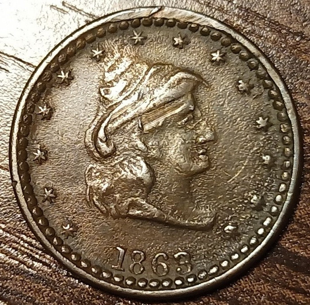 1863 USA Civil War Token Our Navy Full Bold Date - Etsy