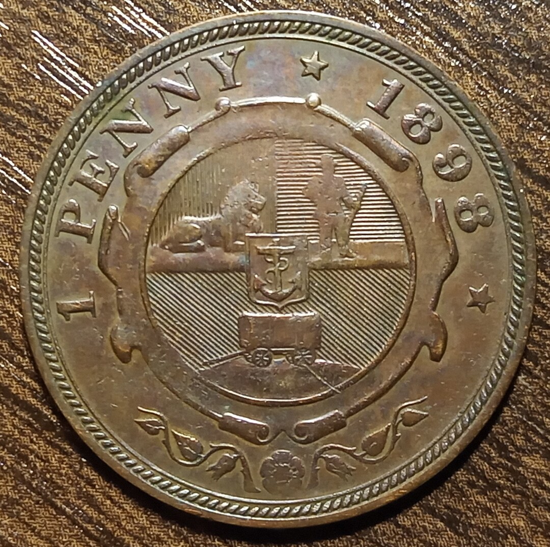 1898 South Africa One Penny Full Bold Date - Etsy