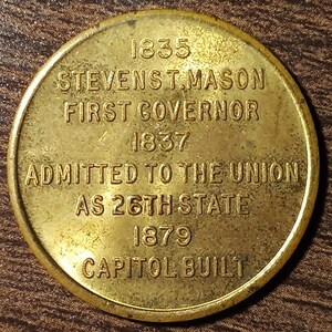 1900's USA Lansing Michigan Governor Capitol Token! - Etsy