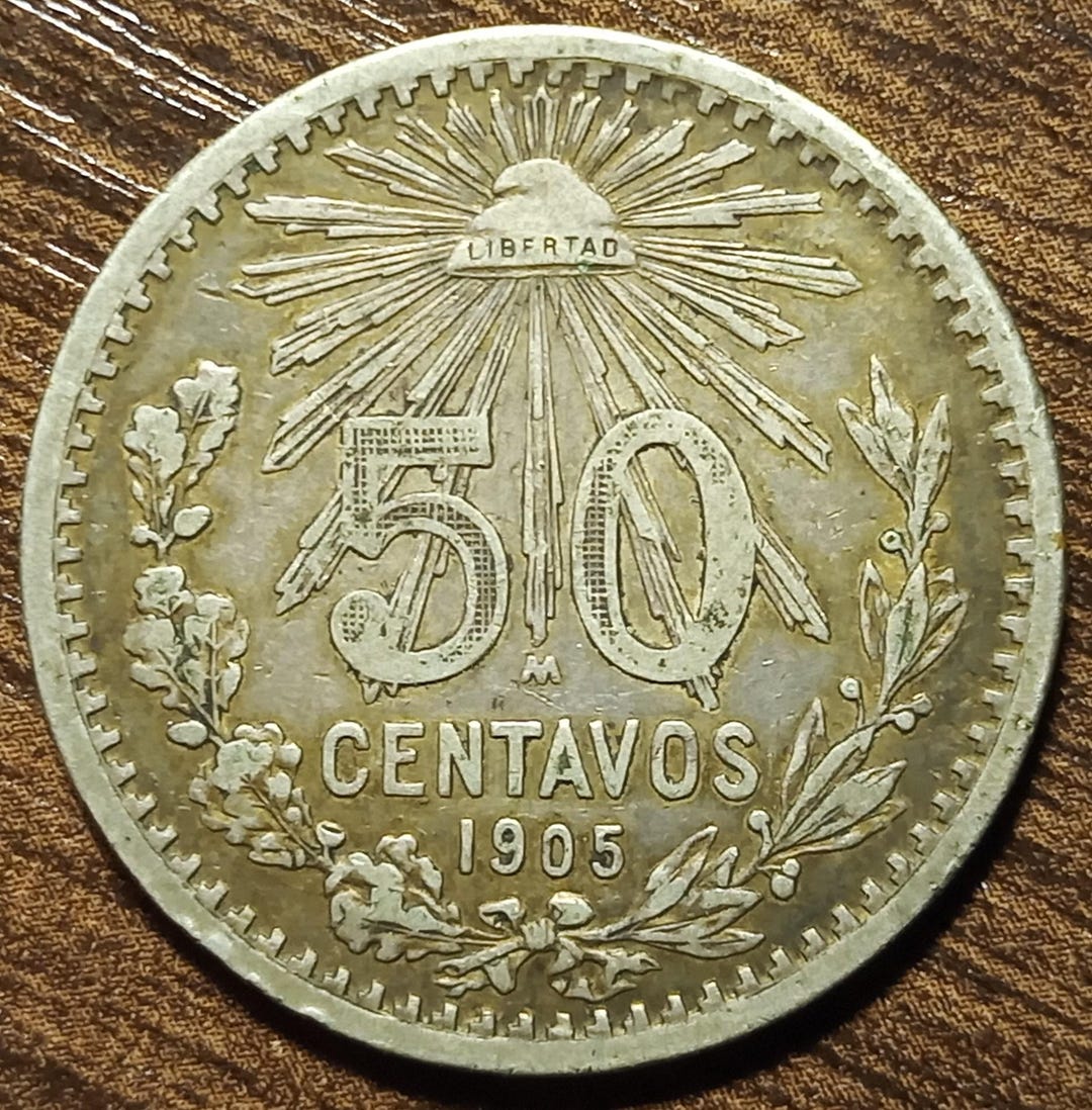 1905 Mexico Silver 50 Centavos Full Bold Date! - Etsy