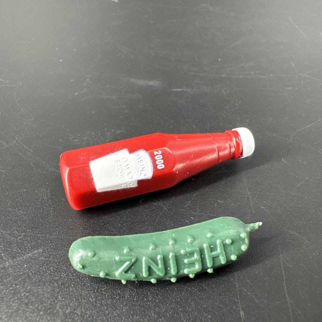 Vtg Mini HEINZ Ketchup & Pickle Promotional Advertising Hat Lapel Pins ...
