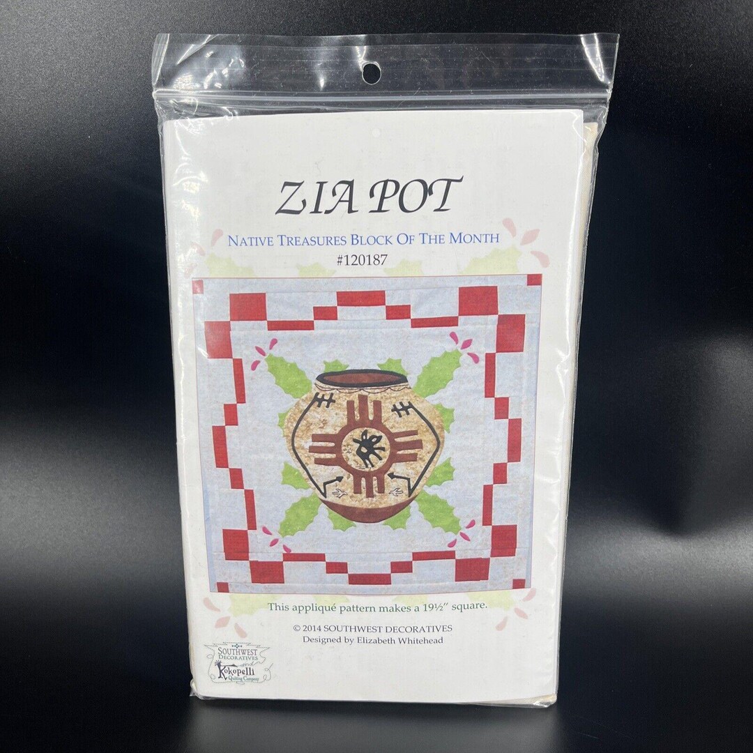 Southwest Decoratives Zia Pot Appliqué Wall Hanging Pattern Kit 19.5 ...