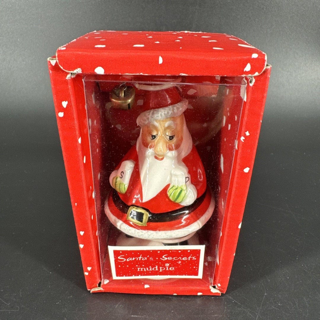 Santa’s Secret Stackable Mud Pie Salt & Pepper Shaker Set Christmas - Etsy