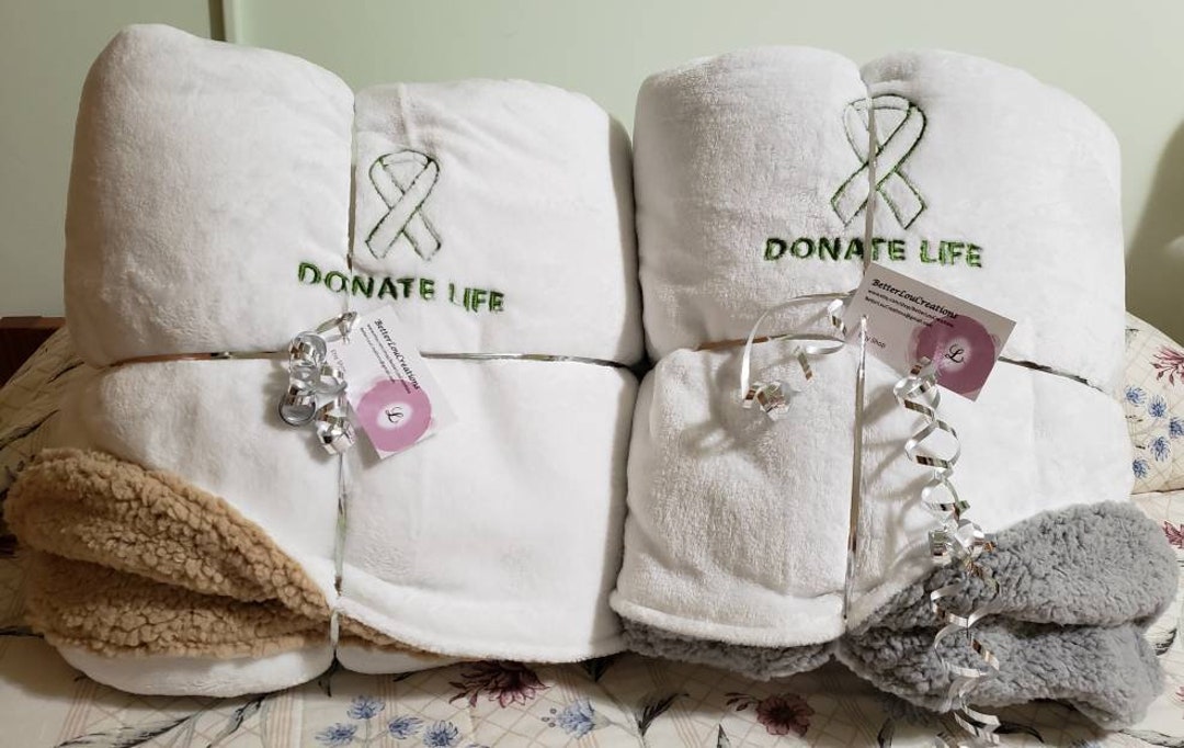 Customized Embroidered Awareness Ribbon Blanket - Etsy