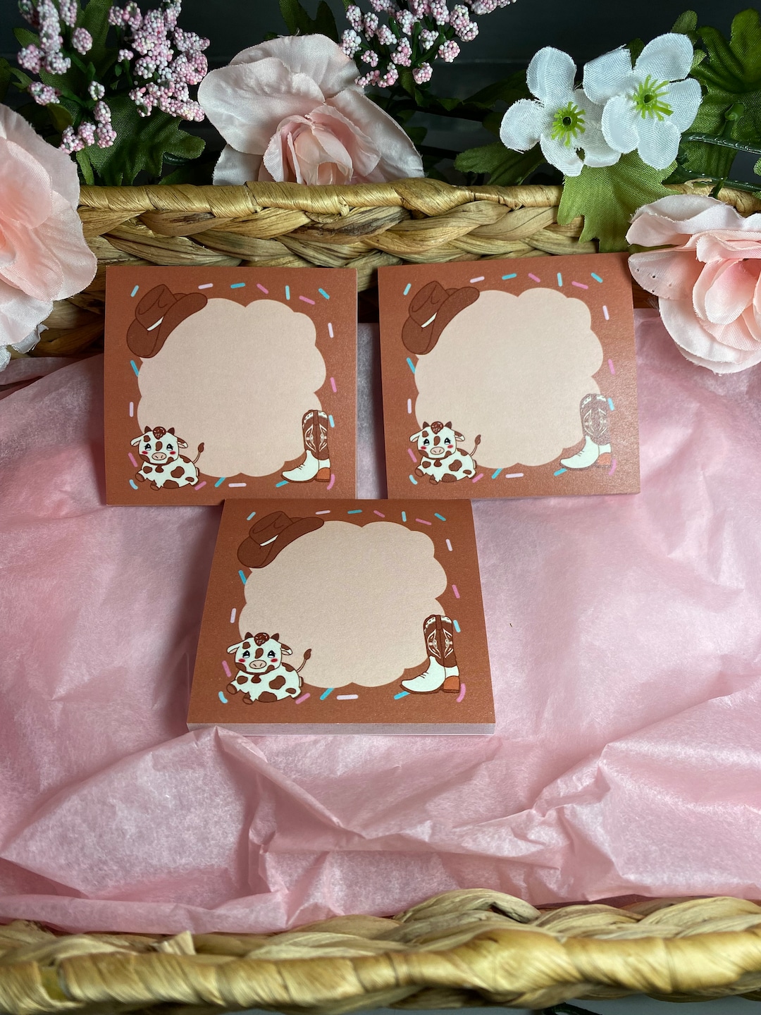 Chocolate Cow Sticky Notes, Kawaii Sticky Notes, Back to School ...