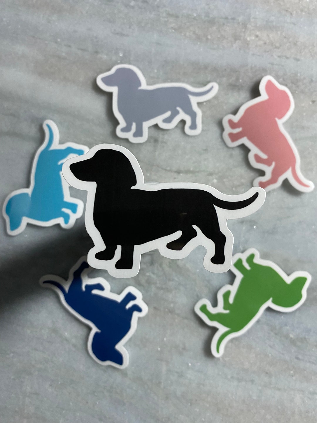 Dachshund Silhouette Sticker, Weiner Dog Sticker, Dachshund Gifts ...